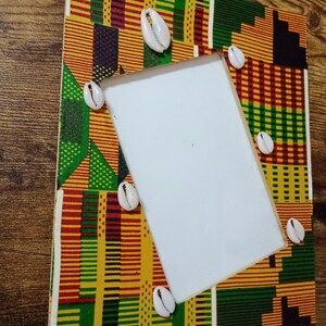 Kente Picture Frame African Afrocentric Cowrie Handmade Statement ...
