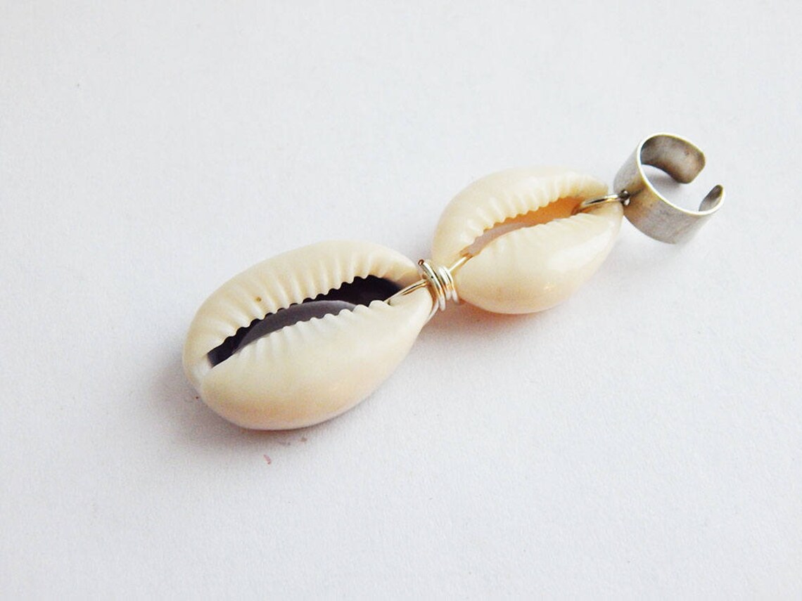 Cowrie Shell Cuff Hair Jewelry Ear African Cowry Cuffs Silver | Etsy