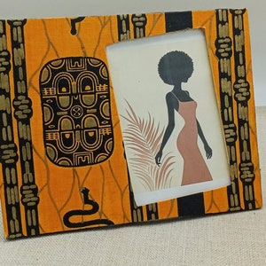Yellow Black Ankara Picture Frame African Afrocentric Handmade Home ...
