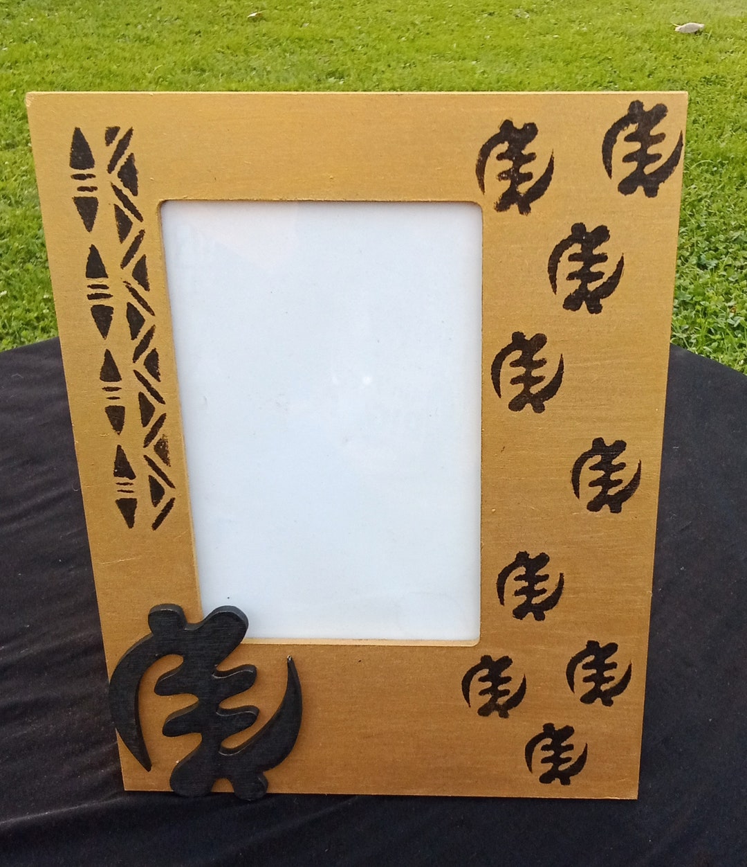 African Picture Frame Black Gold Tabletop - Etsy
