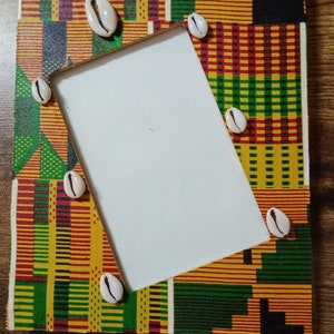 Kente Picture Frame African Afrocentric Cowrie Handmade Statement ...