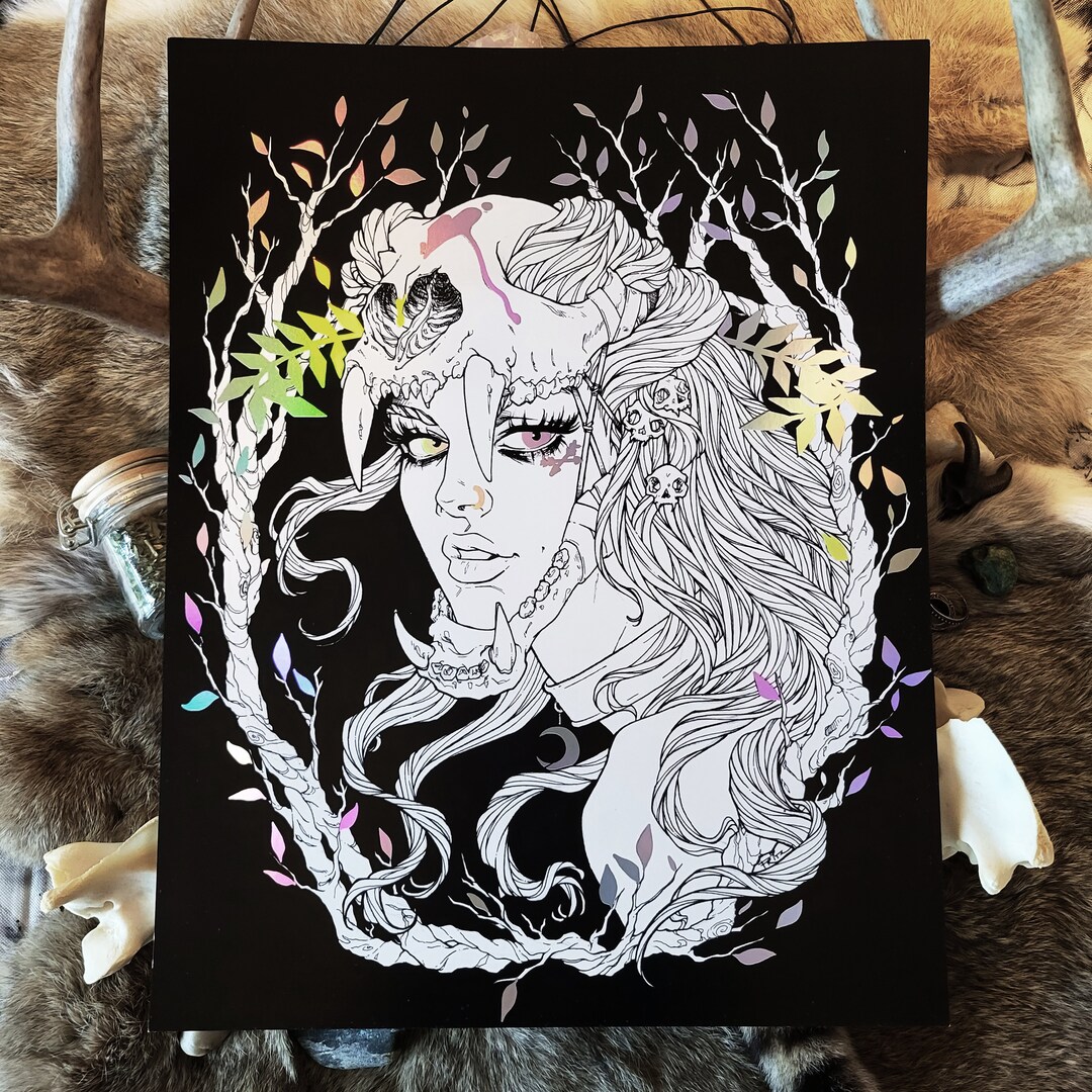 Artemis | Iridescent Foil | 11x14 Art Print | Greek Goddess ...