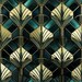 1920s Luxe Stunning Green Gold Art Deco Luxury Glamour Gift Wrapping ...