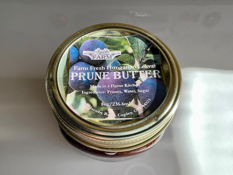 Homemade HUNGARIAN LEKVAR Prune Butter - Preserves From Our Farm - 8 Oz ...