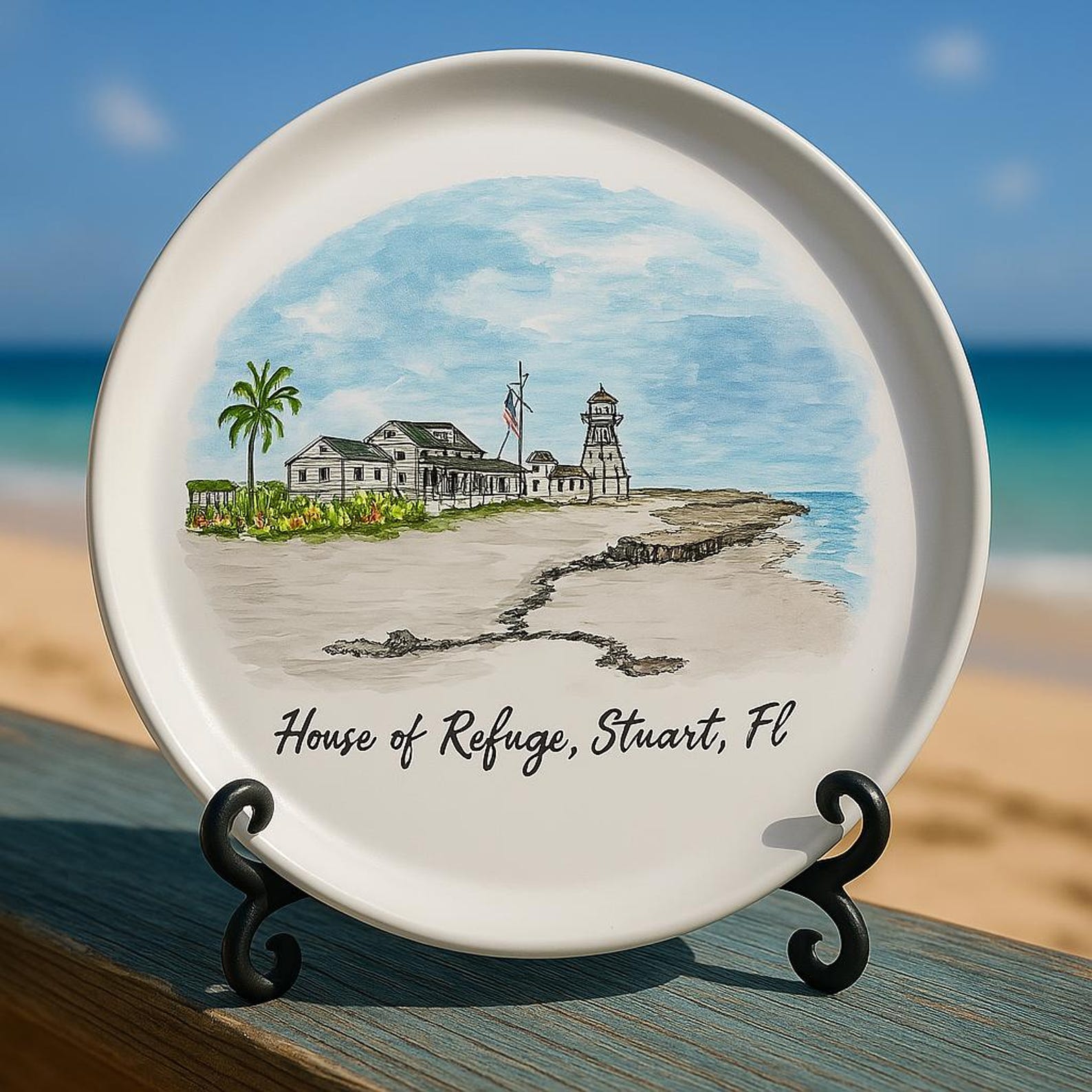 Custom Hand Painted Platter, Personalized, Home Portrait, Decorative ...