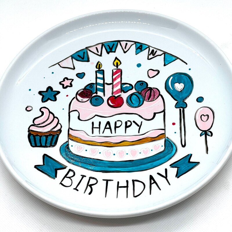 Birthday Plate - Etsy