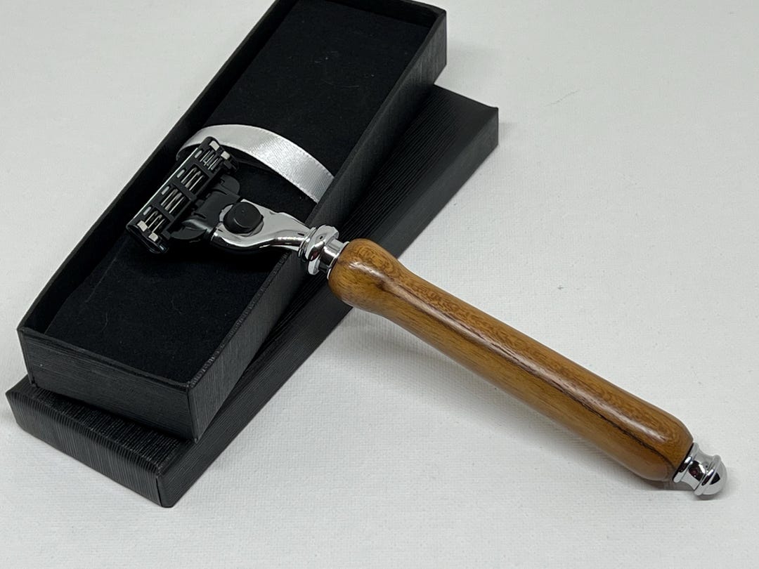 Hand Turned Razor, Reclaimed Boat Teak, Custom Gift! - Etsy