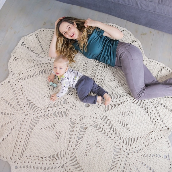 Large Crochet Rug - Etsy