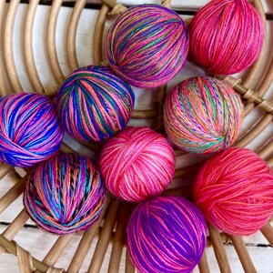 Colorful Mini Yarn Balls for Crafts, Yarn Box, Handmade Yarn ...
