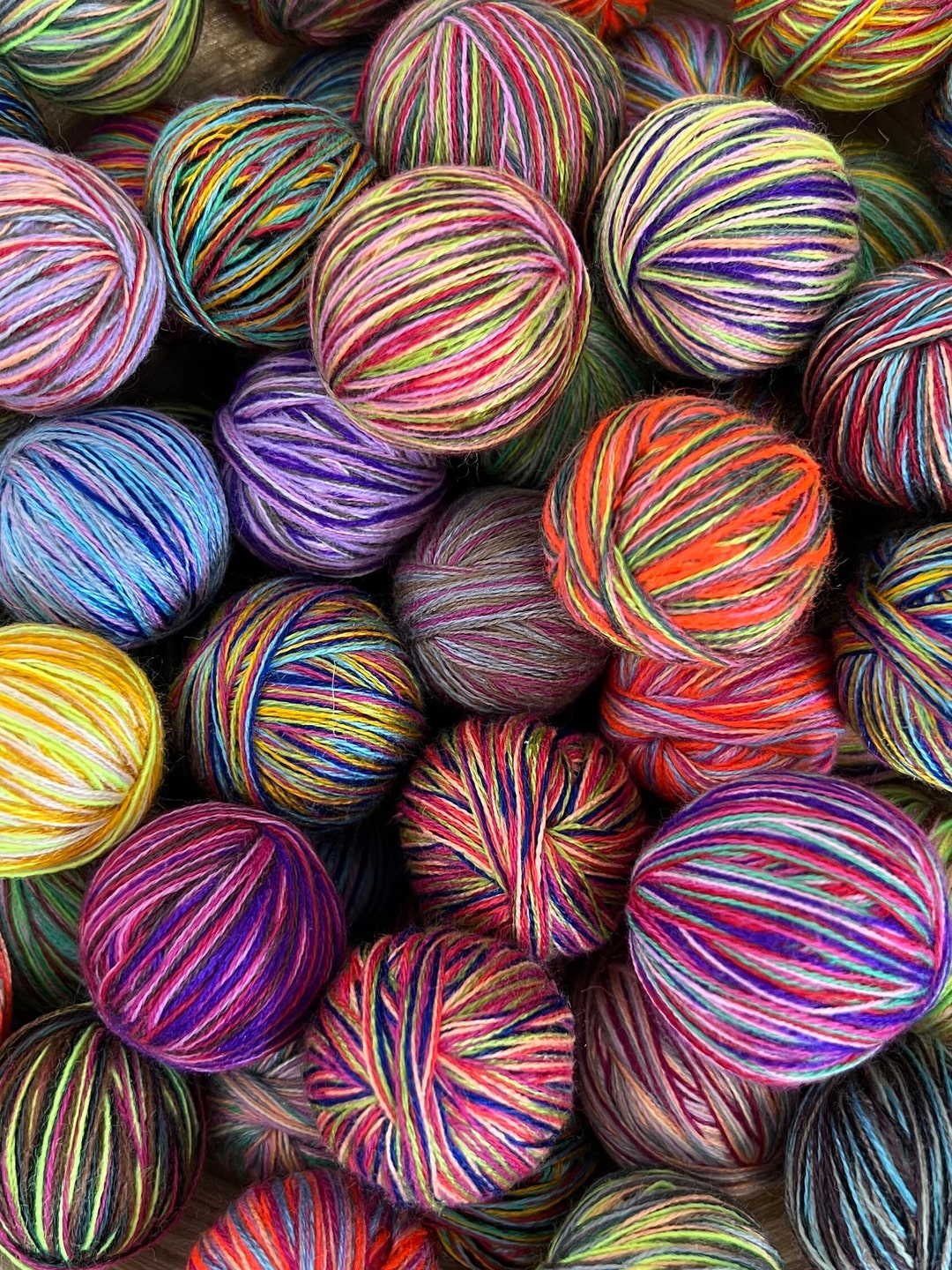 Large Yarn Box Of Mini Yarn Balls Handmade Yarn For Multicolor Yarn