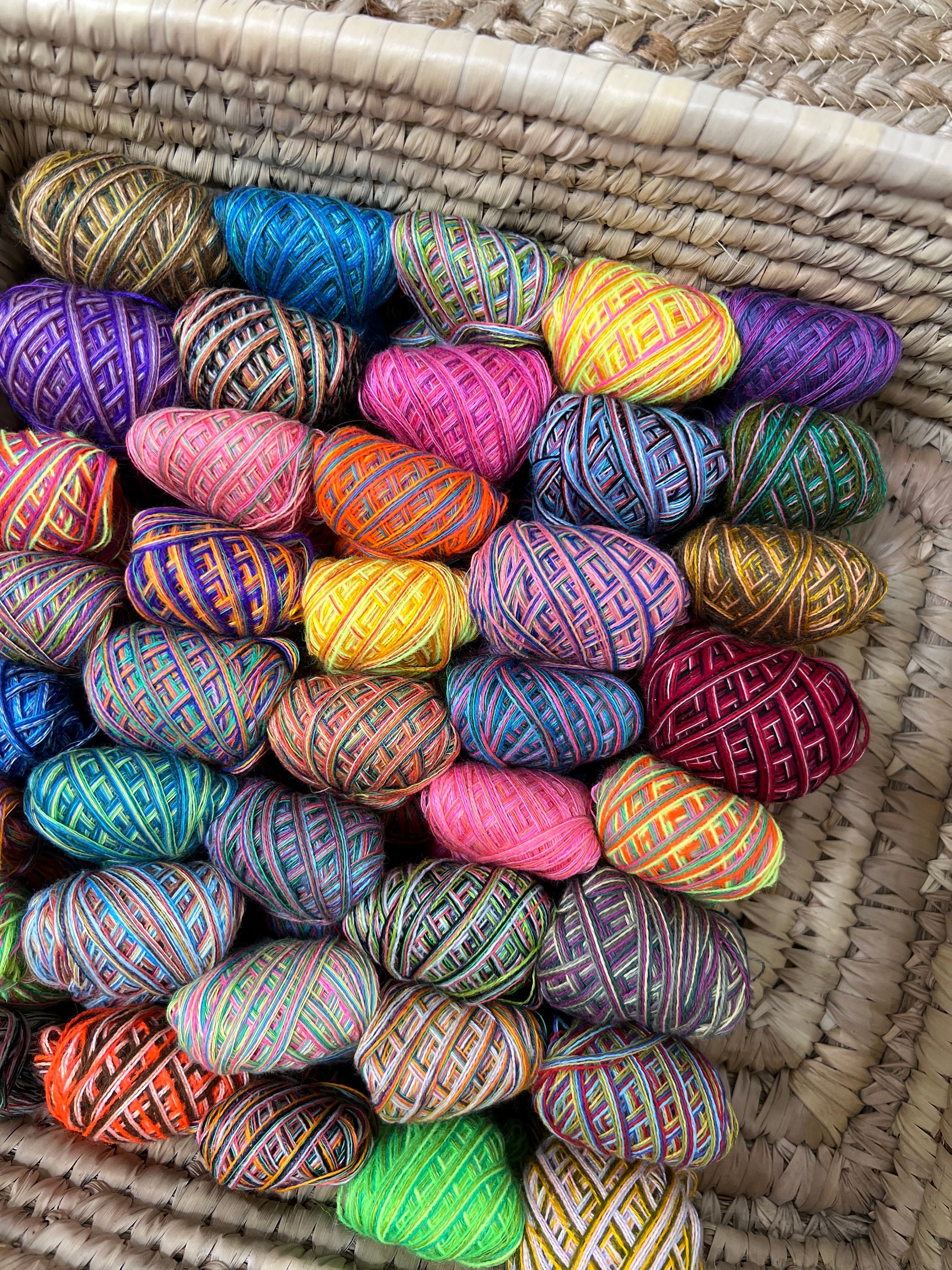 Mini Yarn Skeins, Colorful Yarn Ribbons, Handmade Crochet Yarn Box ...