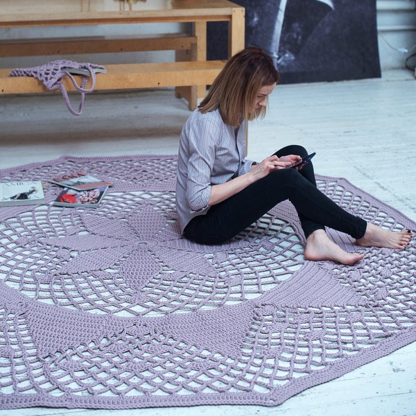 Large Crochet Rug - Etsy
