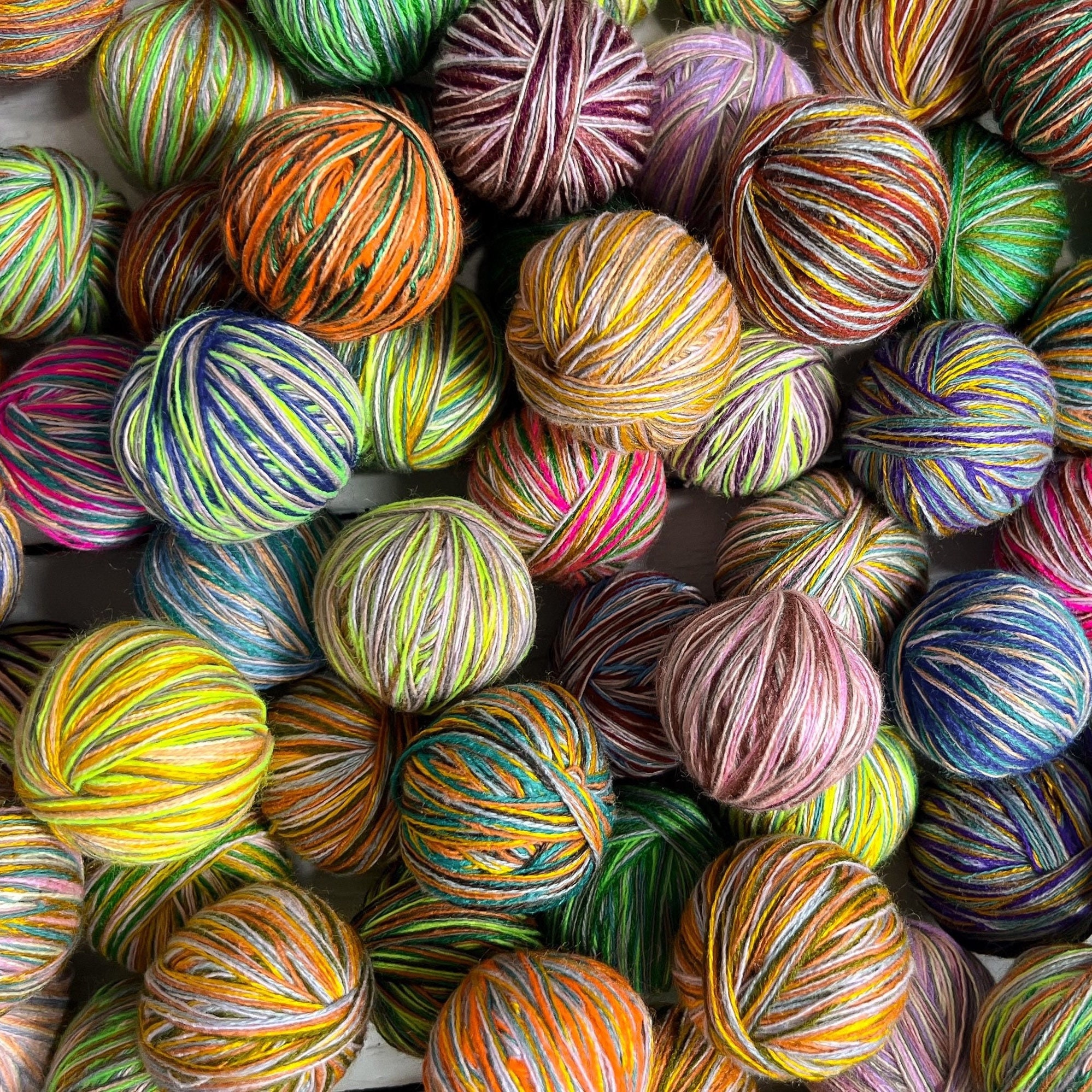 Colorful Mini Yarn Balls for Crafts, Yarn Box, Handmade Yarn ...