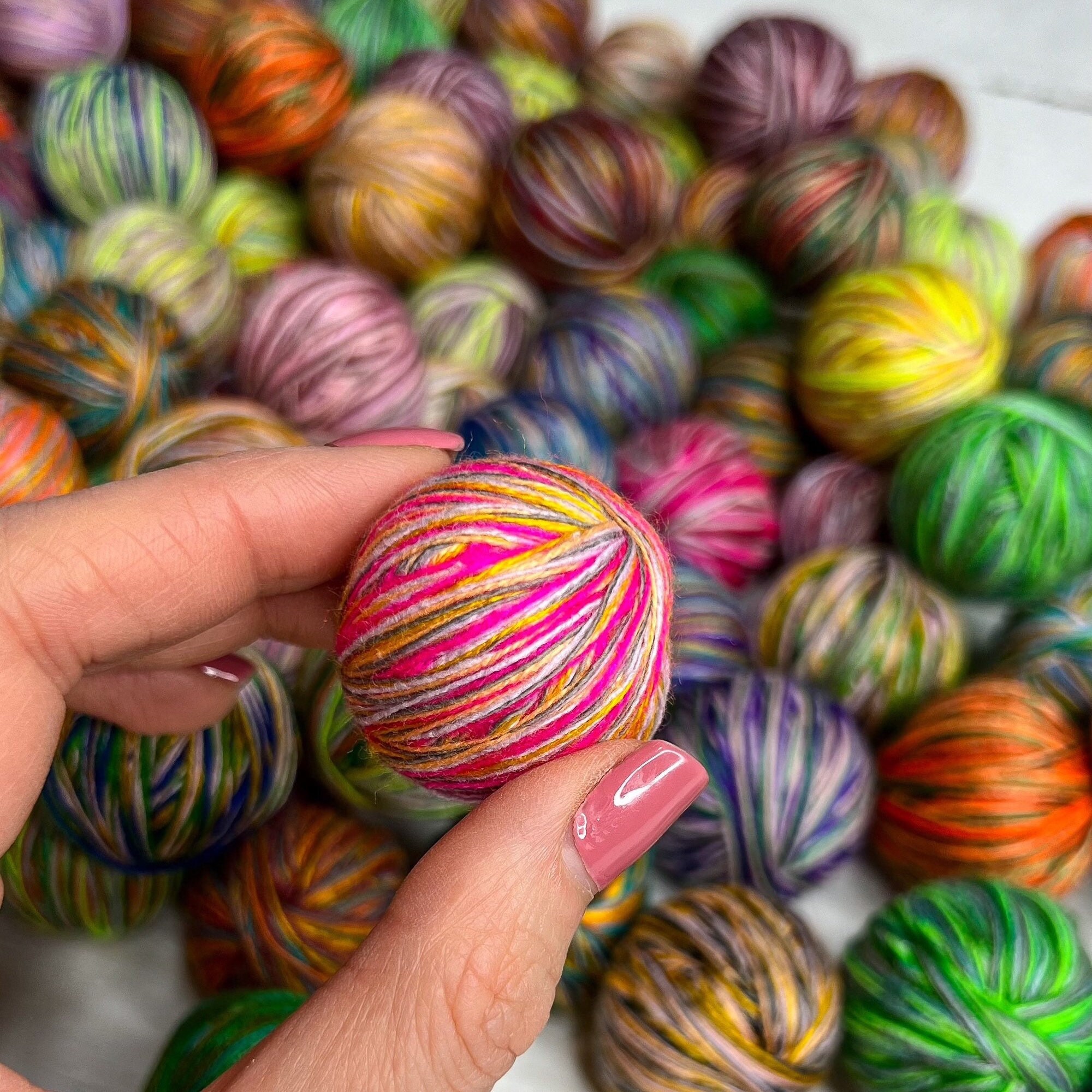 Colorful Mini Yarn Balls for Crafts, Yarn Box, Handmade Yarn ...