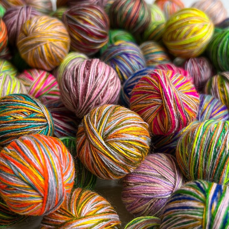 Colorful Mini Yarn Balls for Crafts, Yarn Box, Handmade Yarn ...