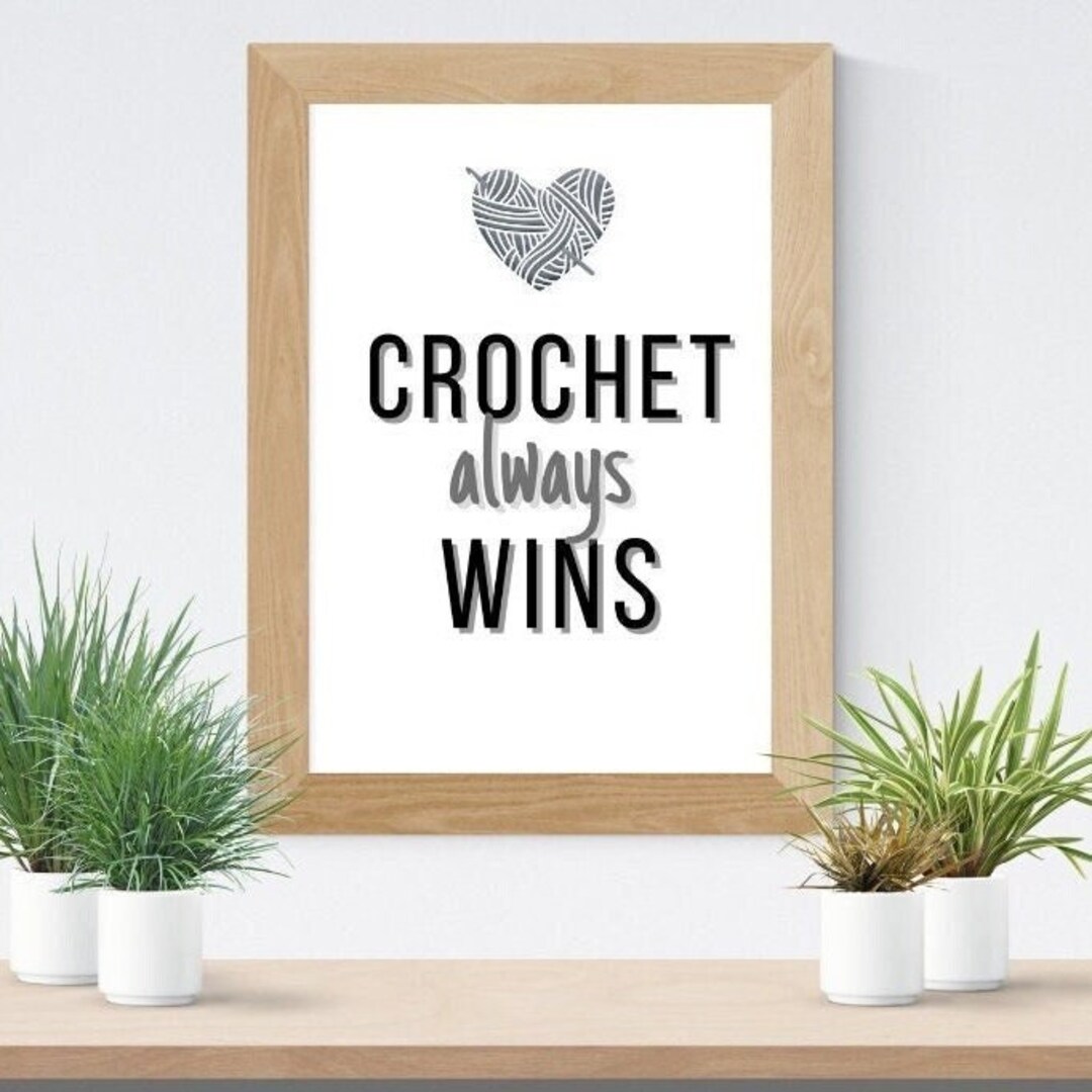 Printable Crochet Poster Minimalistic Print for Crocheter - Etsy