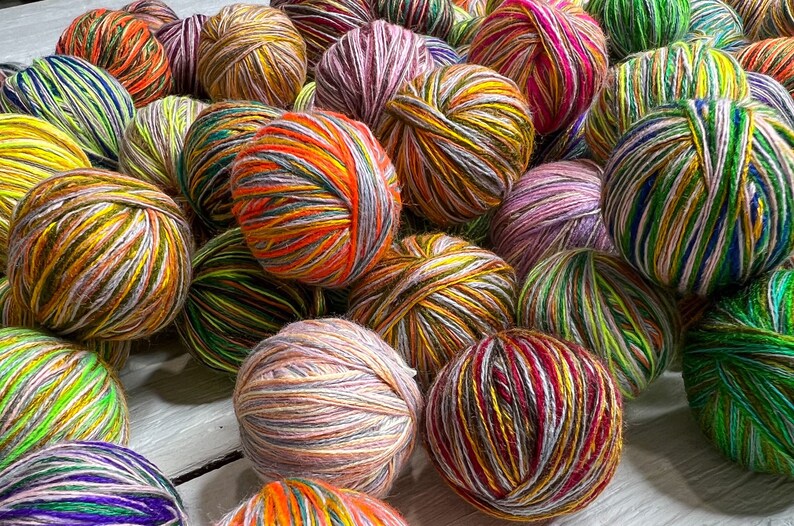 Colorful Mini Yarn Balls for Crafts, Yarn Box, Handmade Yarn ...
