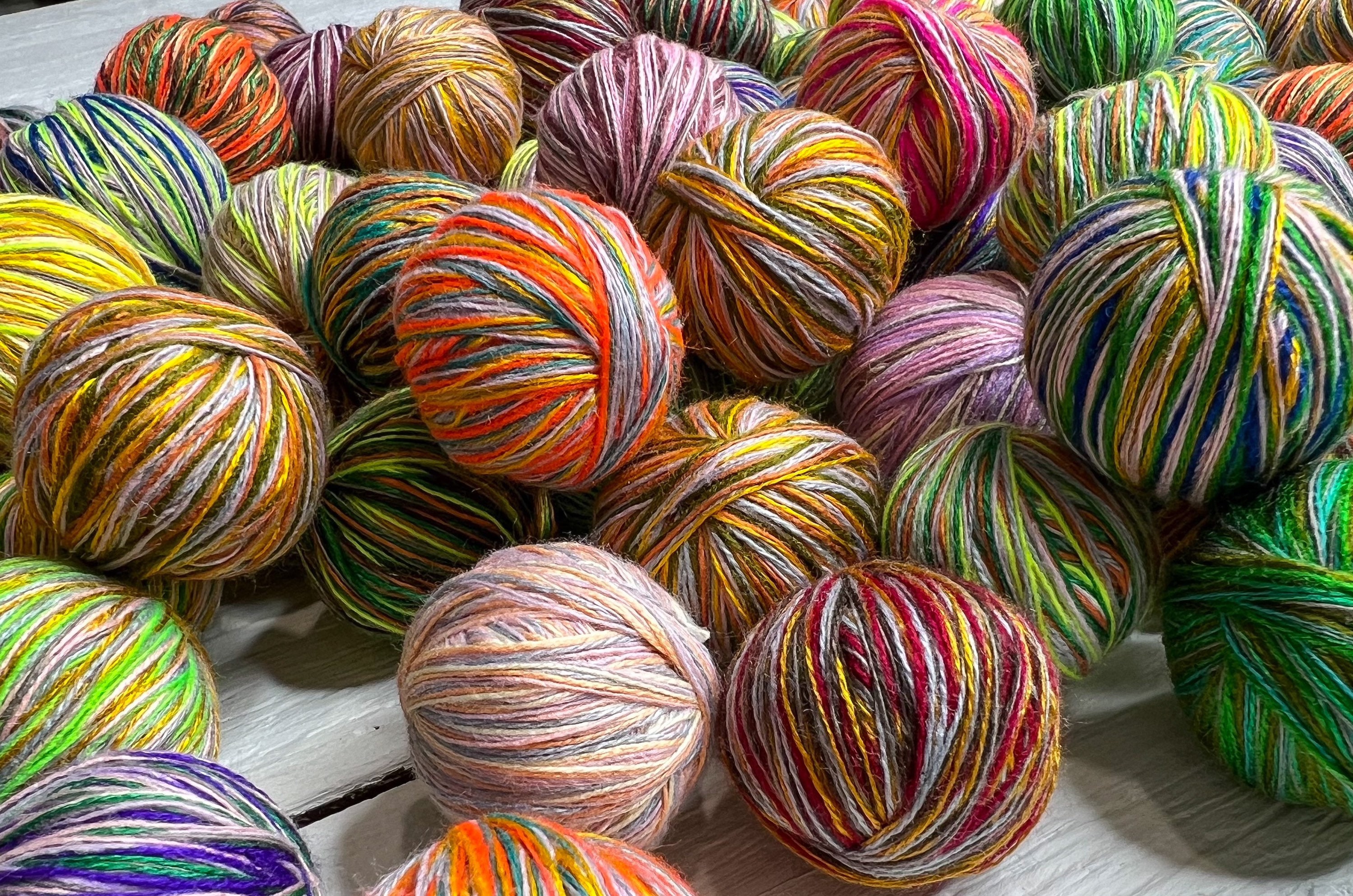 Colorful Mini Yarn Balls for Crafts, Yarn Box, Handmade Yarn ...