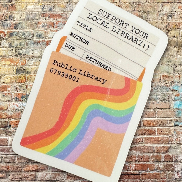 Library Sticker - Etsy