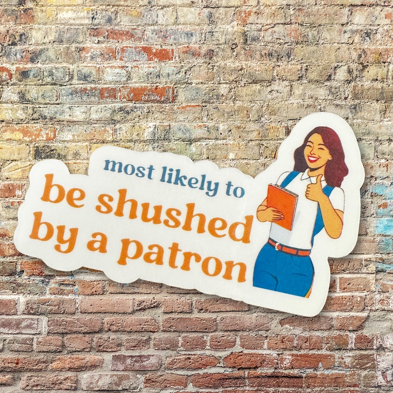 Library Sticker - Etsy