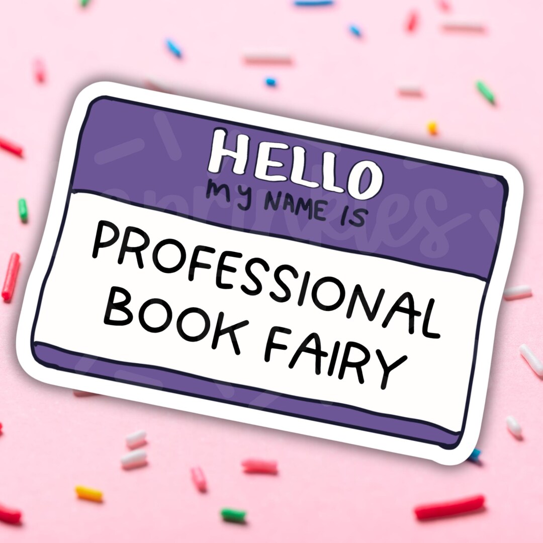 Professional Book Fairy Sticker, Trendy Water Bottle Decal, Bookish ...