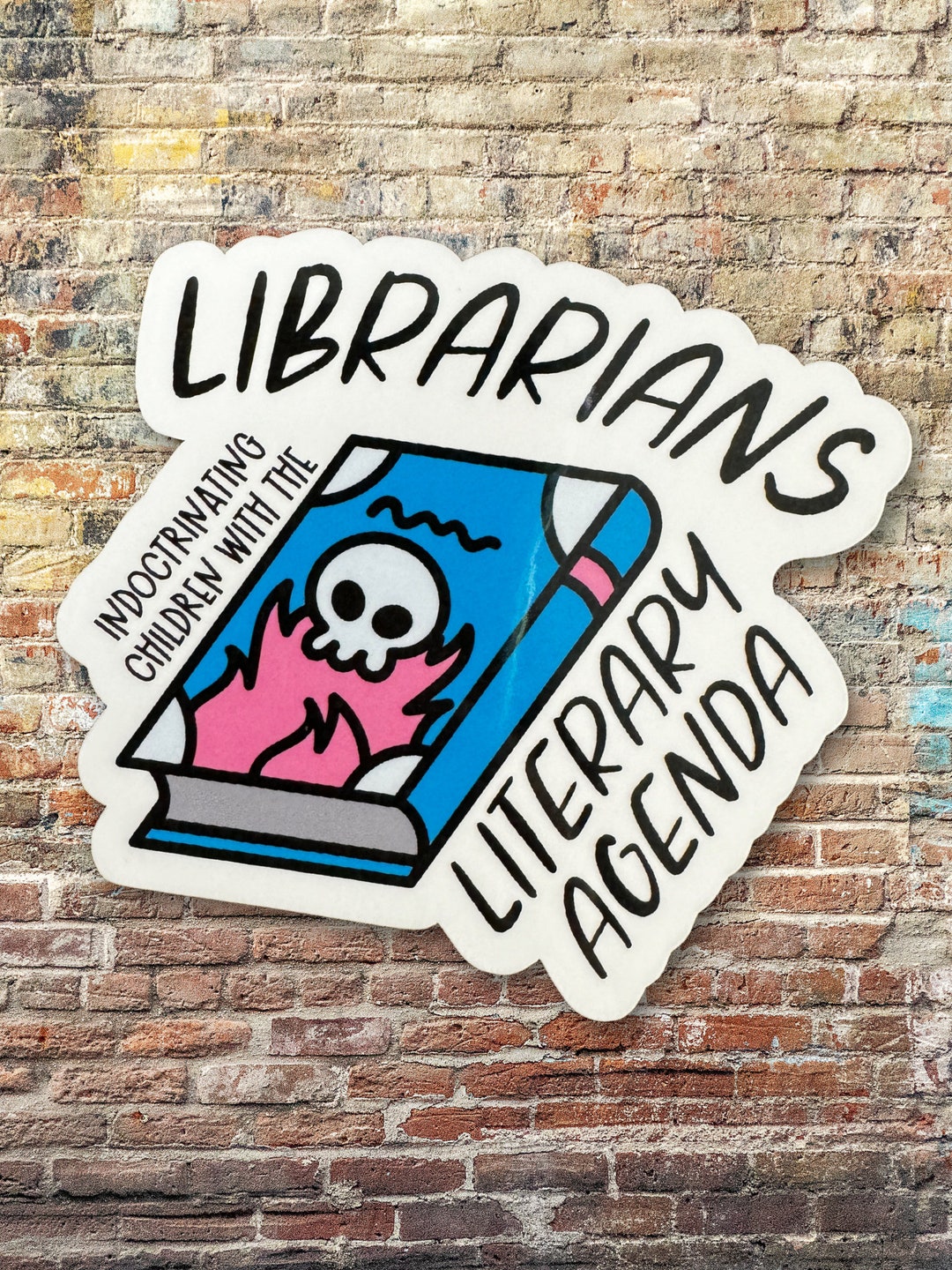 Funny Librarian Vinyl Sticker, Library Worker Water Bottle Decal ...