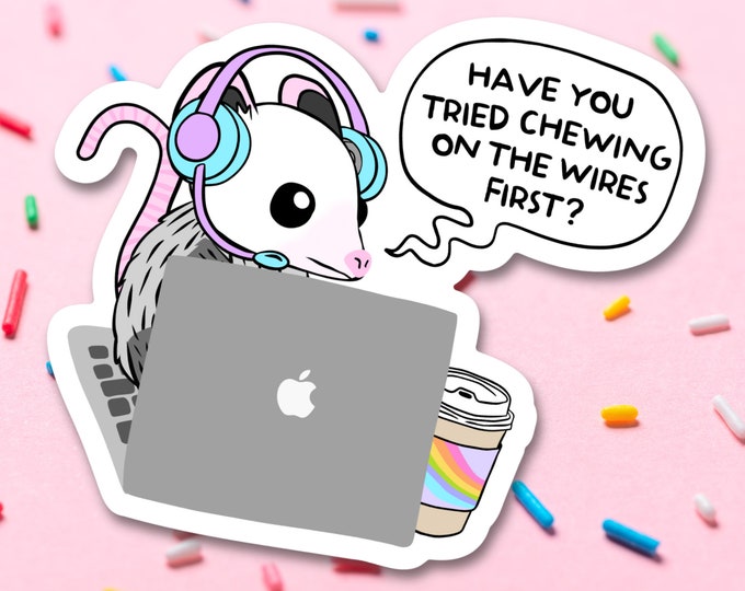 Tech Support Gifts Tech Support Stickers IT Info Tech Funny Stickers ...