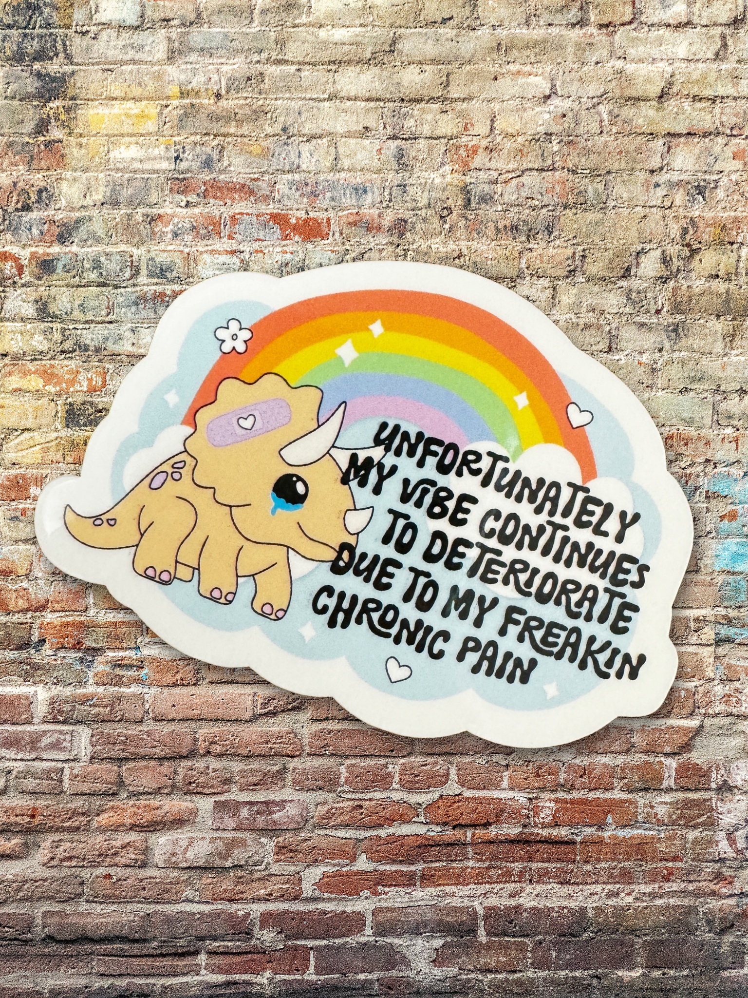 Chronic Pain Sticker, Trendy Water Bottle Decal, Spoonie Gift ...