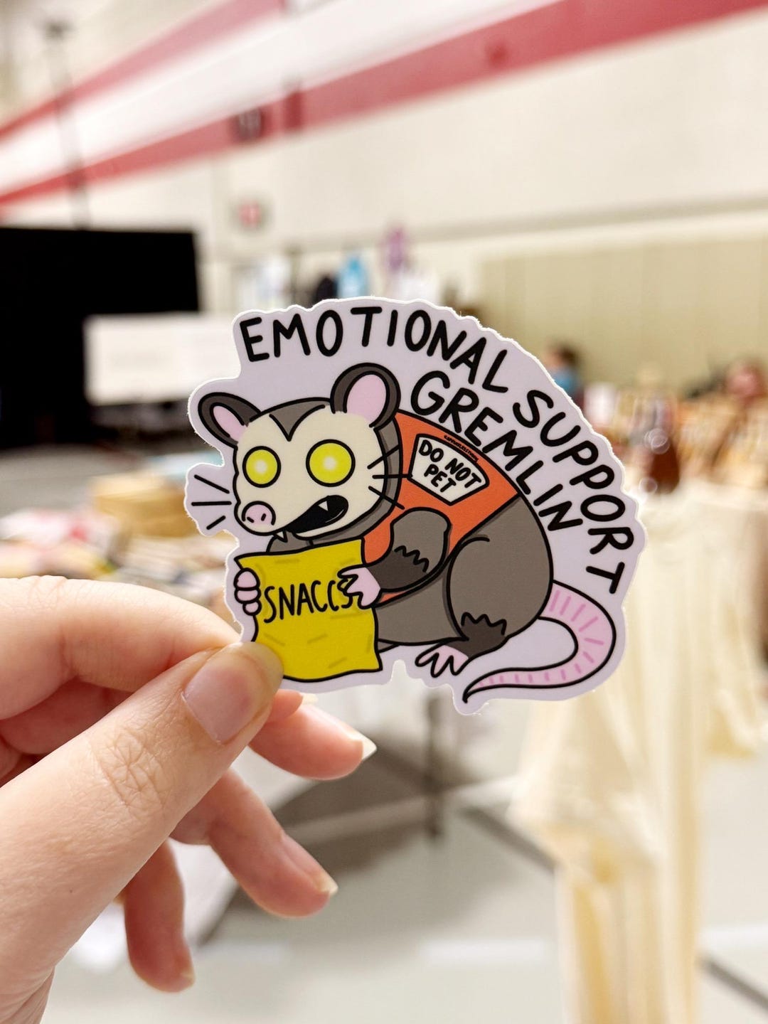 Emotional Support Gremlin Sticker | Funny Possum Vinyl Decal ...
