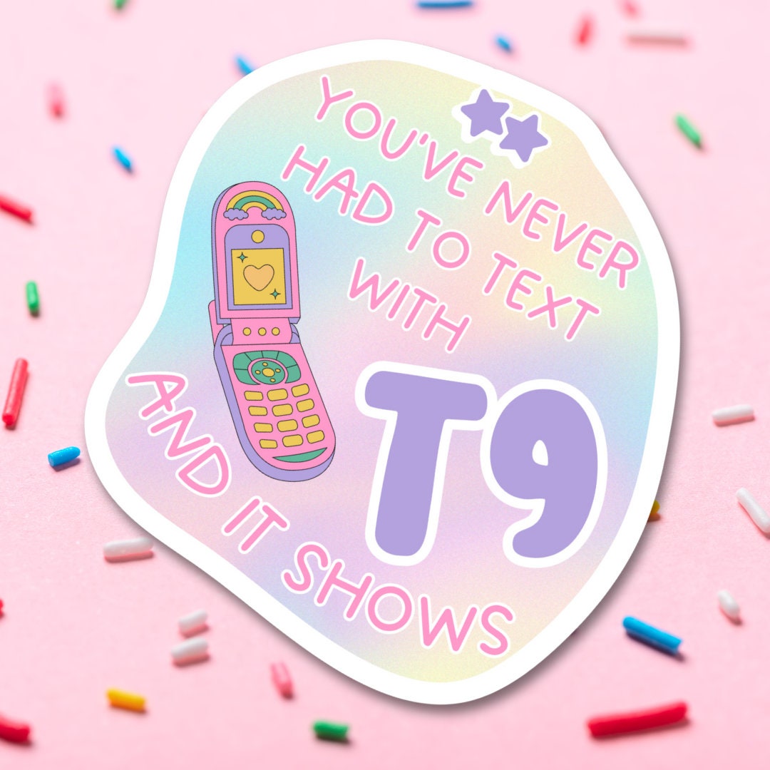 Y2K Girl Vinyl Sticker, T9 Texting Water Bottle Decal, Relatable ...