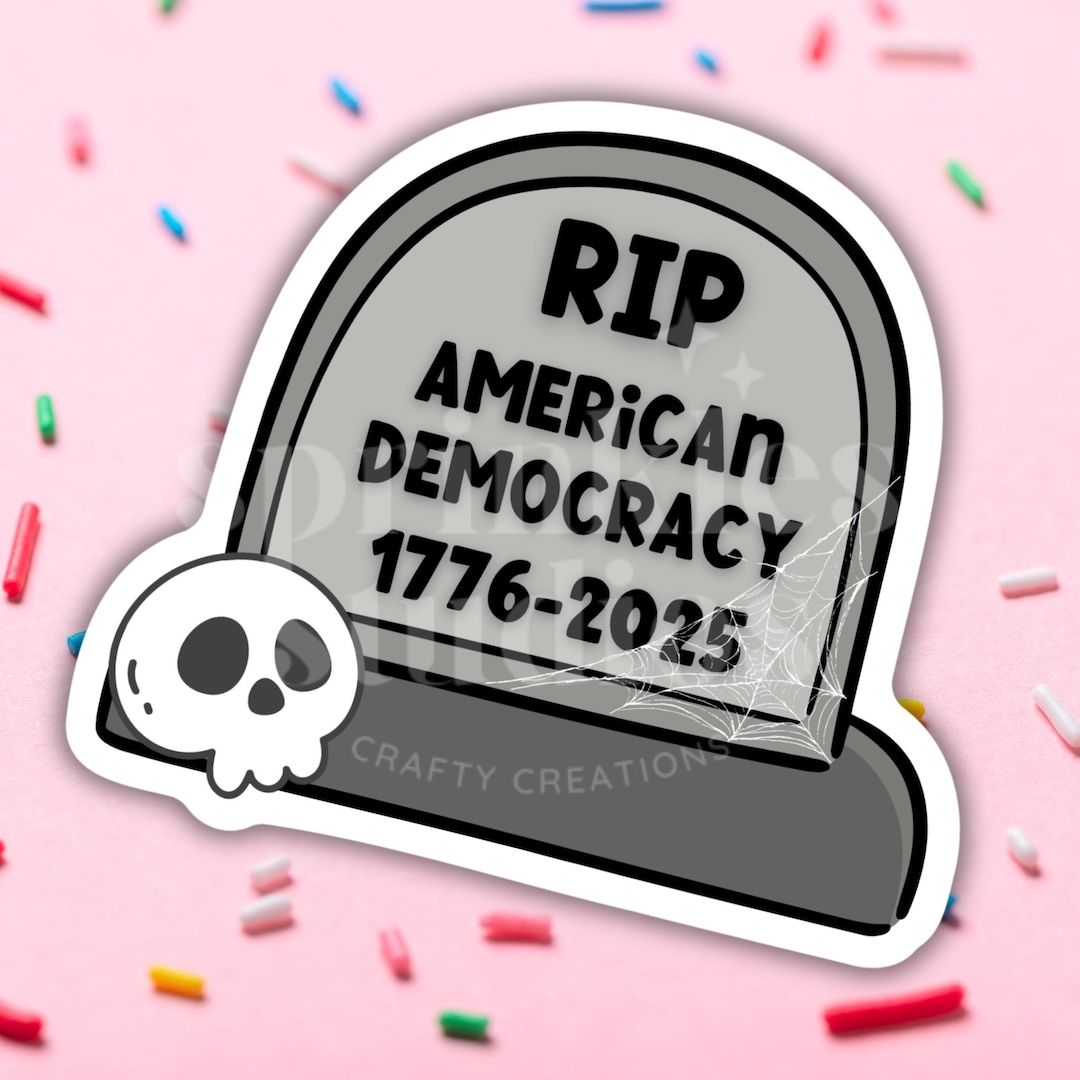 RIP American Democracy Vinyl Sticker, Kamala 2024 Water Bottle Decal, Political Progressive ...