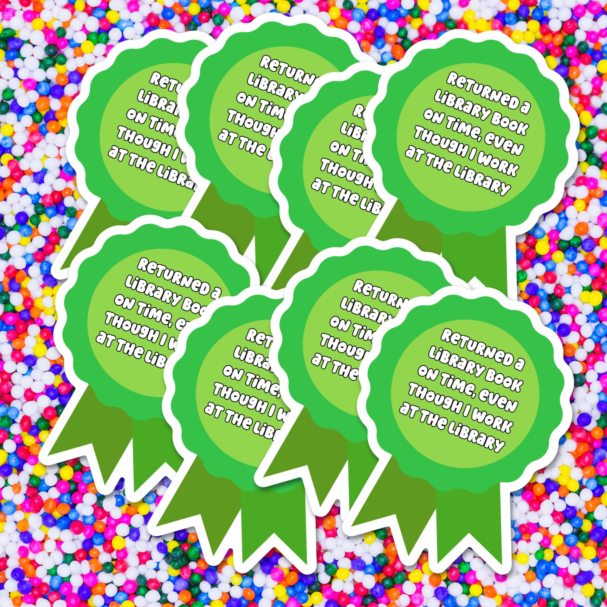 Funny Librarian Library Book Sticker, Trendy Water Bottle Decal ...