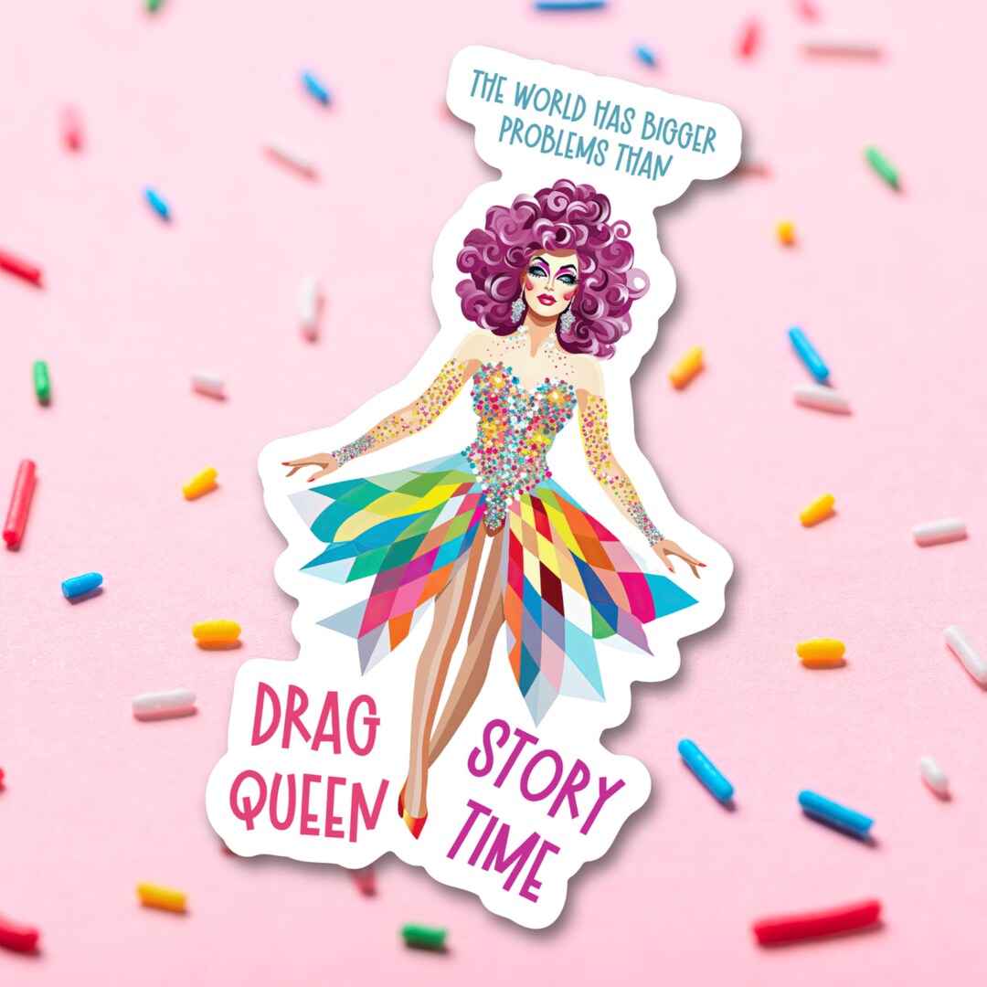 Drag Queen Storytime Vinyl Sticker, Library Water Bottle Decal ...