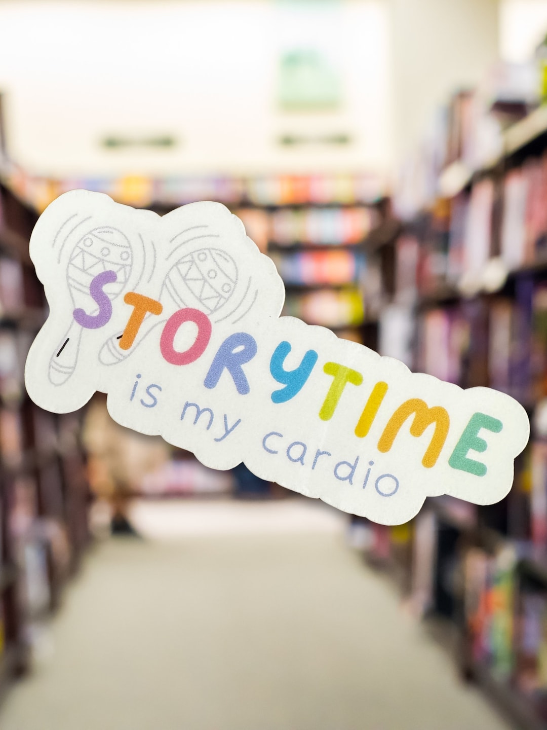 Childrens Youth Librarian Storytime Vinyl Sticker, Library Worker Water ...