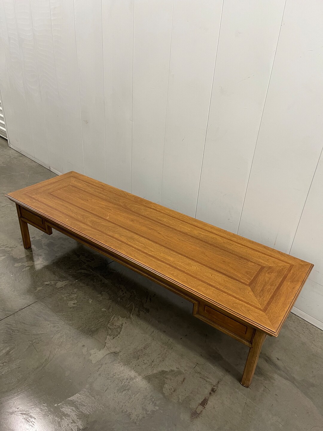 Vintage MCM Mid Century Modern Long Wood Coffee Table - Etsy