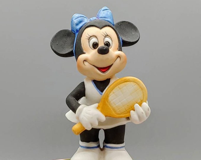 Vintage Minnie Mouse Tennis Bisque Figurine - Etsy