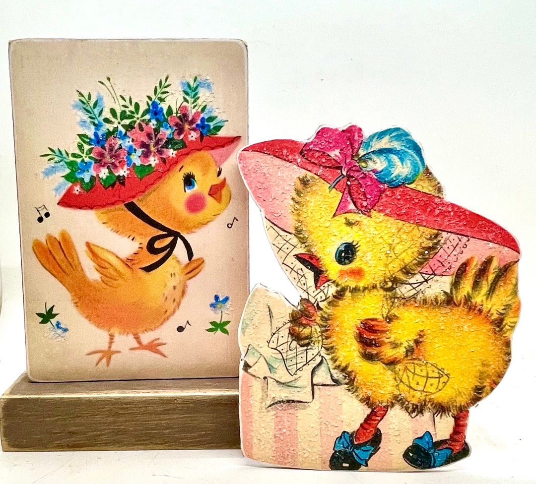 Handmade Vintage Style Easter Wood Block Signs /shelf Sitters - Etsy