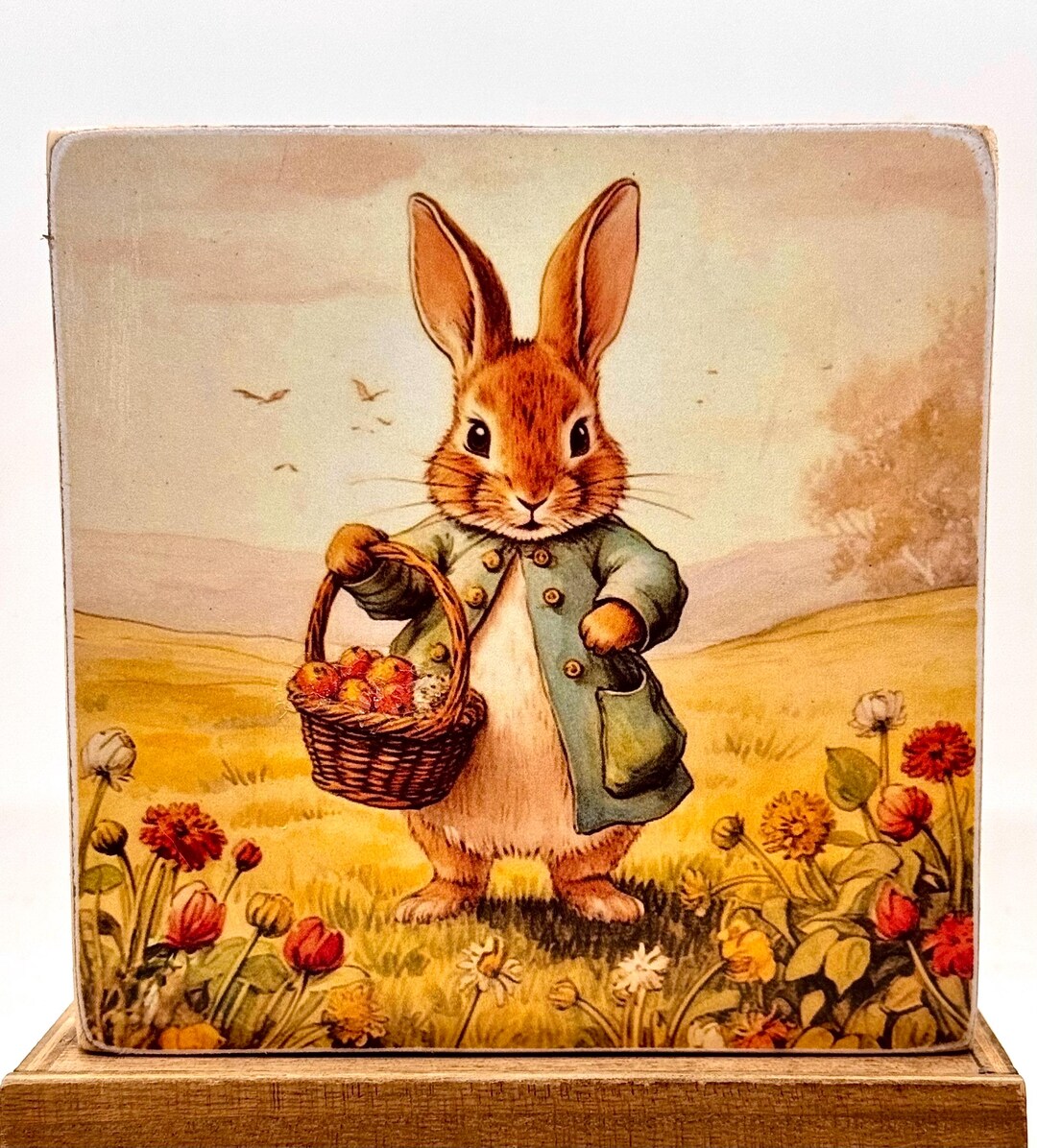 Handmade Vintage Style Peter Rabbit Easter Wood Sign/ Shelf Sitter - Etsy