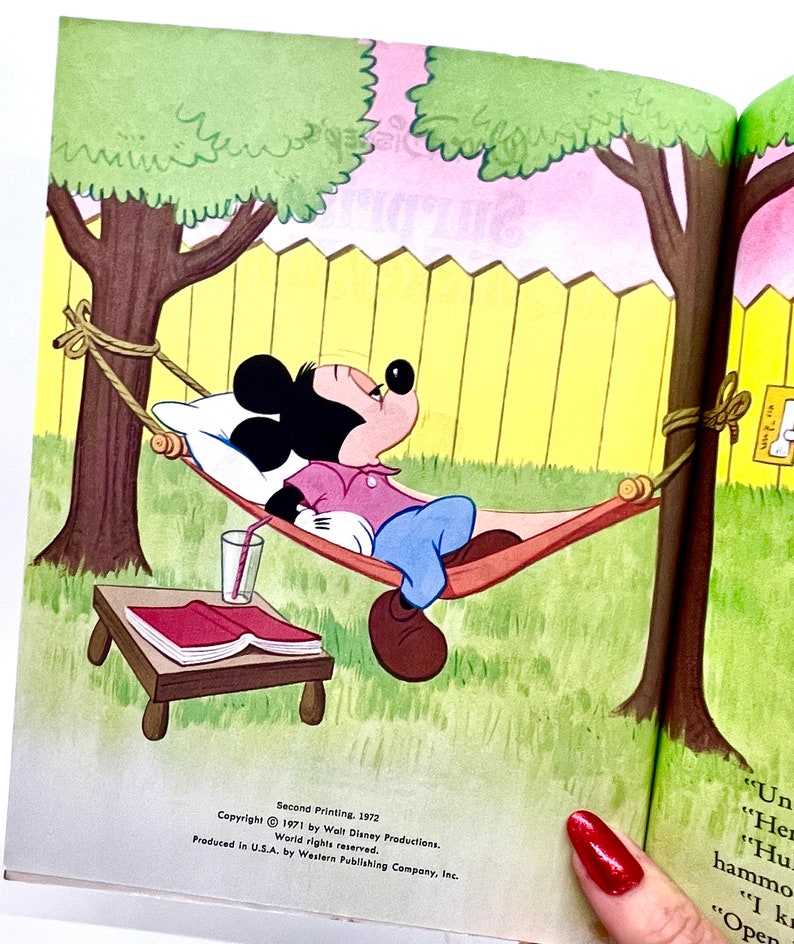Vintage Walt Disney’s “surprise for Mickey Mouse” Little Golden Book ...