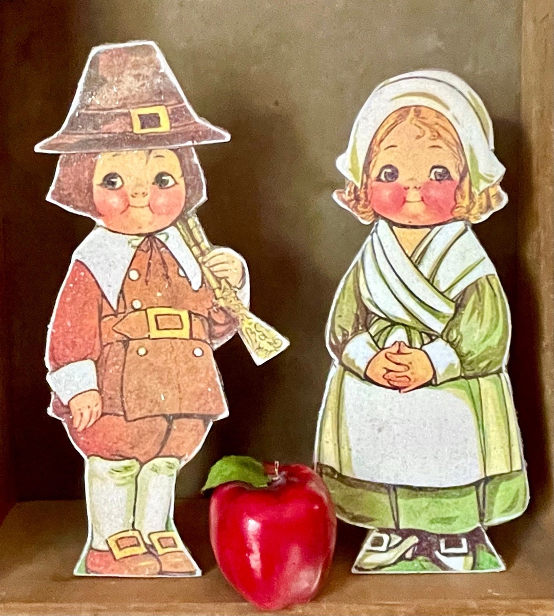 Handmade Vintage Style Thanksgiving Standee Duo - Etsy