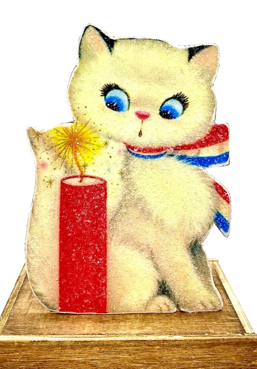 Handmade Vintage Style Firecracker Kitty Standee - Etsy