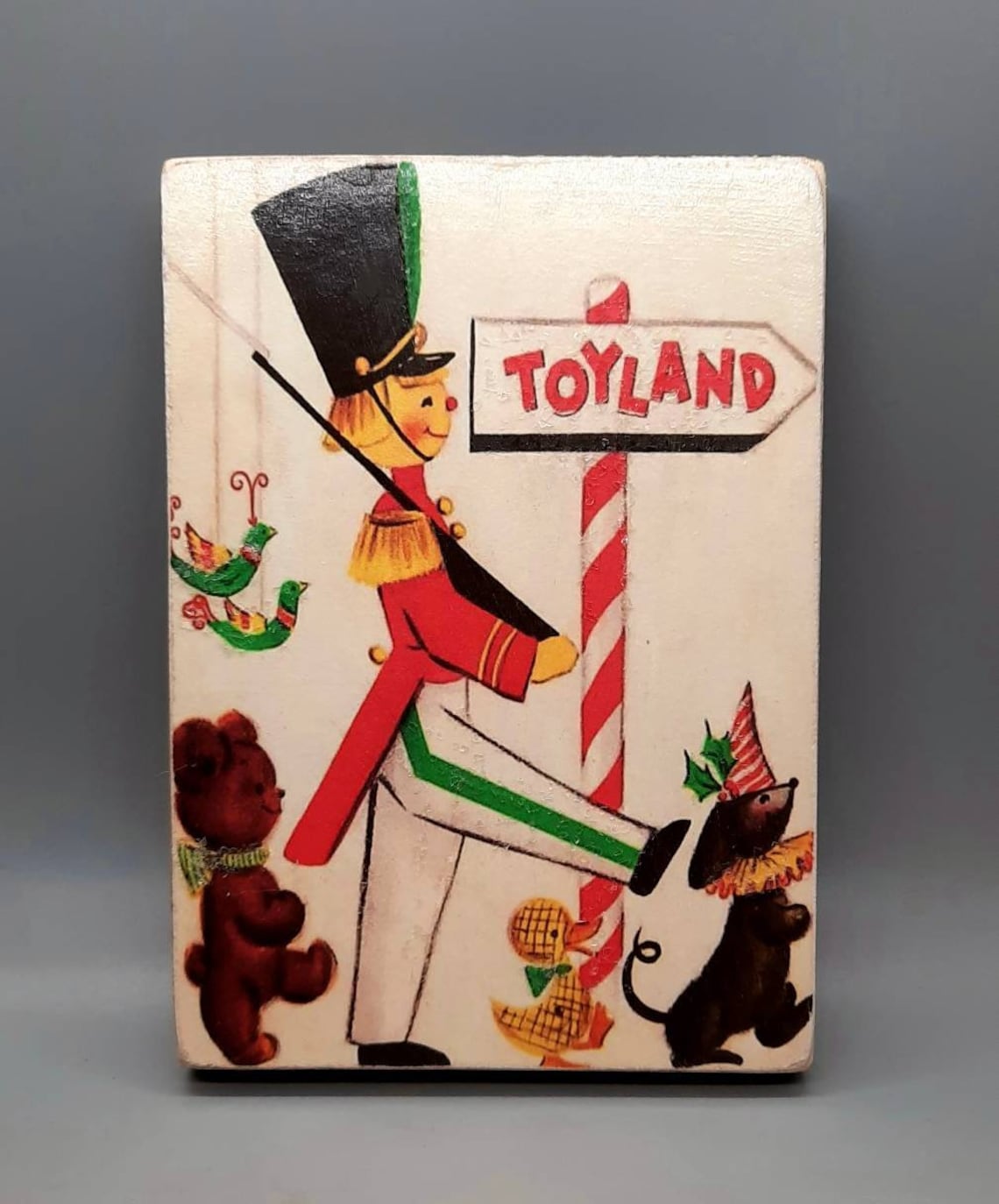 Handmade Vintage Style Christmas Toyland Wood Sign/shelf - Etsy