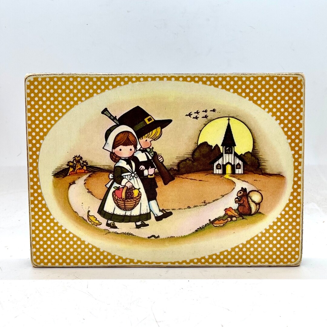 Handmade Vintage Style Thanksgiving Pilgrims Wood Sign/shelf Sitter - Etsy
