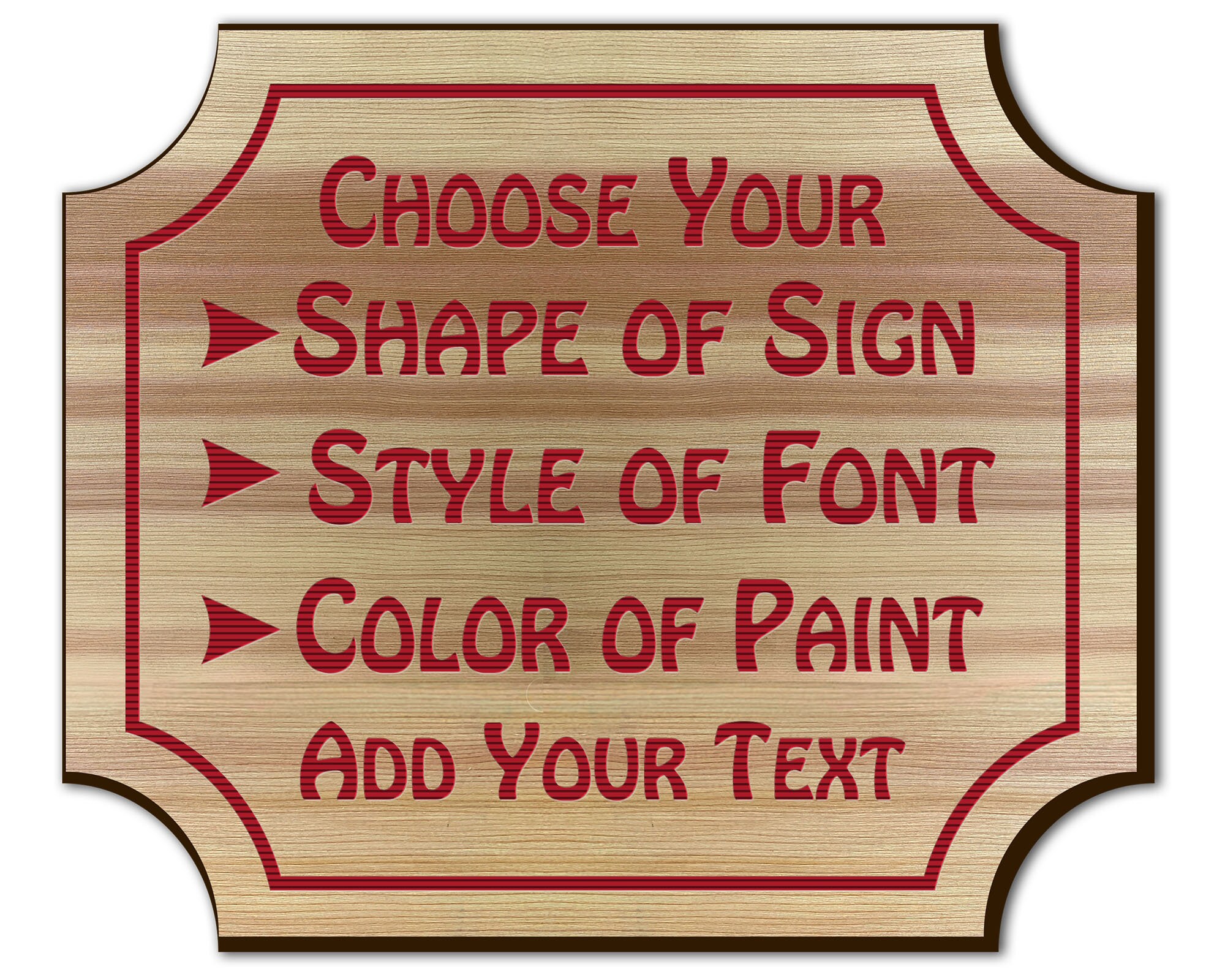 Signs Premium Red Cedar Sgn 13x11H Outdoor-Ready Sign w/ FREE ...