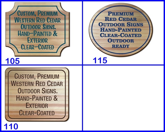 Signs Premium Red Cedar Sgn 13x11H Outdoor-Ready Sign w/ FREE ...