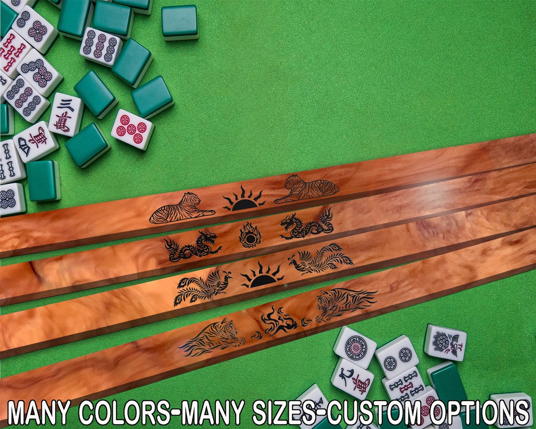 Mj: MAHJONG PUSHERS 4/set Laser Cut Engraved Faux French Shell Acrylic ...