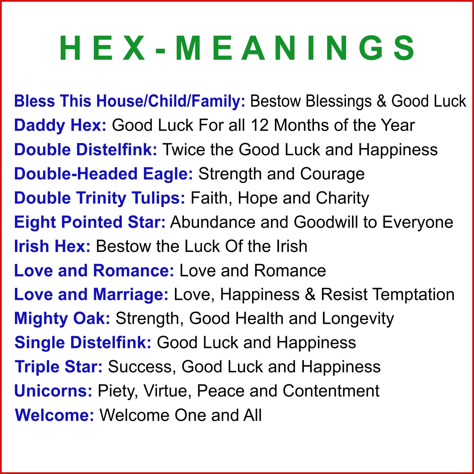 Hex Wood Welcome Distelfink 16in PA Dutch Sign W/ Free - Etsy