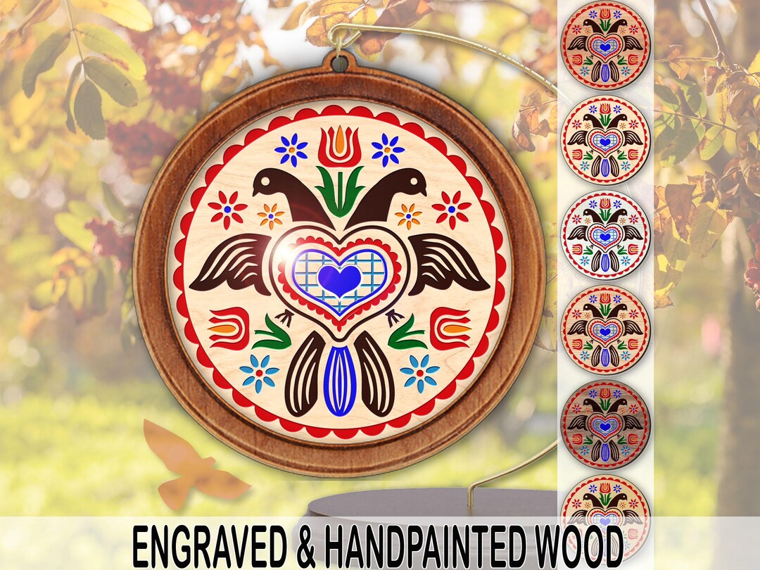 Hxo: DBLE_HEADED EAGLE Ornament Engraved Wood Pa Dutch Hex Sign by Red Tail Crafters - Etsy