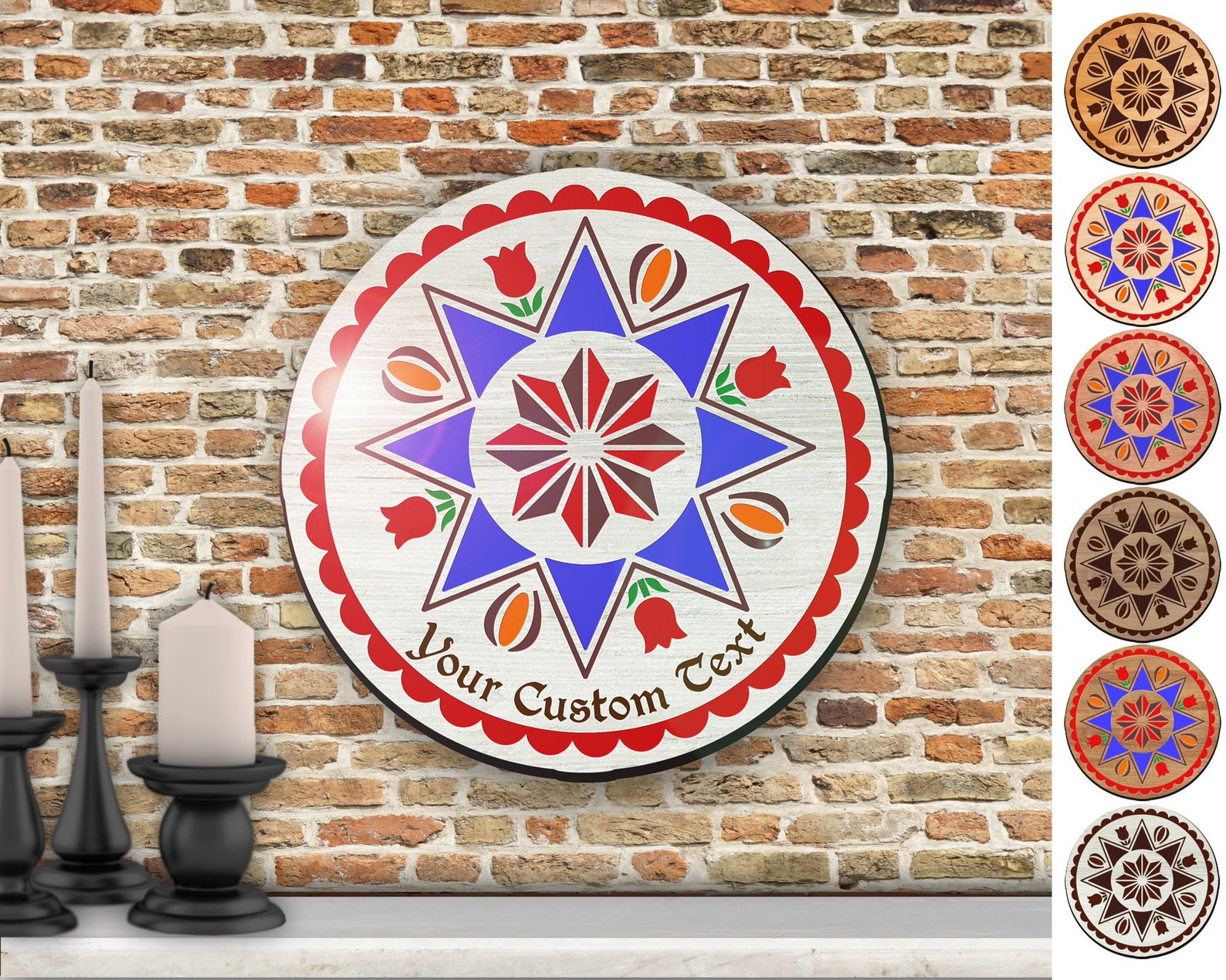 Hex Wood 8-point Star 16in PA Dutch Sign W/ Free | Etsy