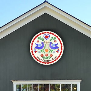 Hex Acrylic Double Distelfink 24in PA Dutch Sign W/ Free - Etsy